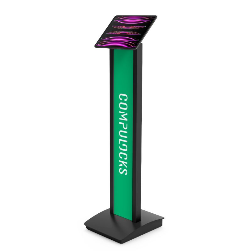 Brandable Floor Stand with Invisible Universal Tablet Mount