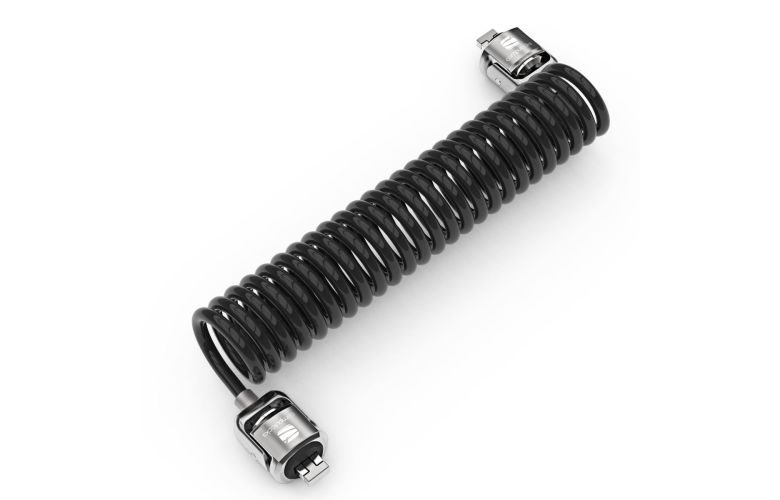 Dual Head Coiled Cable Security Keyed Lock