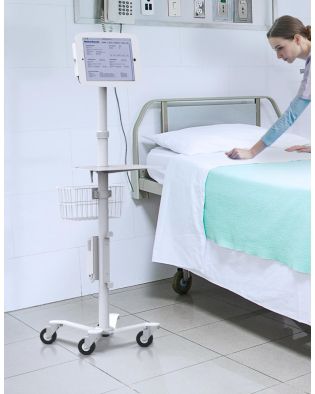 Medical Rolling Kiosk for VESA Monitors - Rise Freedom