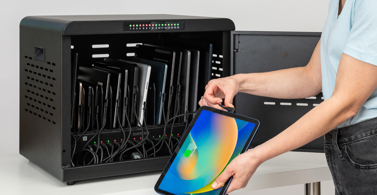 Charging & Locking Cabinet for 16 Notebooks & Tablets – USB-C PD 3.0 ...