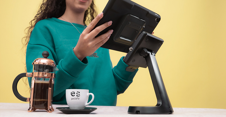 iPad (10-11 gen) Counter Stand with Cable-free Charging - PowerMove Mast